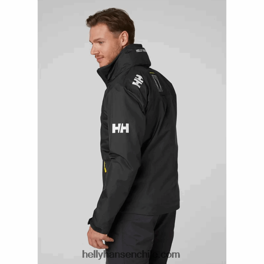 8J8VT815 chaqueta náutica con capucha para hombre Helly-Hansen negro ...