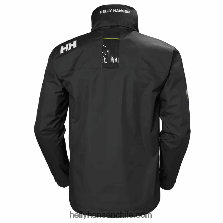 8J8VT815 chaqueta náutica con capucha para hombre Helly-Hansen negro ...